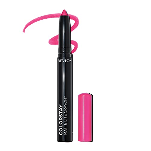 REVLON ColorStay Matte Lite Crayon Lipstick with Built-in Sharpener, Smudgeproof, Water-Resistant Non-Drying Lipcolor