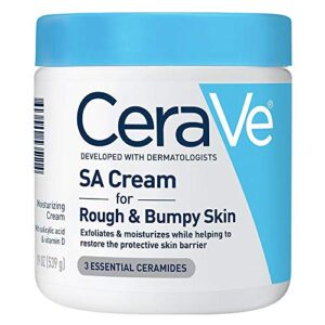 cerave moisturizing cream with salicylic acid | exfoliating body cream with lactic acid, hyaluronic acid, niacinamide, and ceramides | fragrance free & allergy tested | 19 ounce