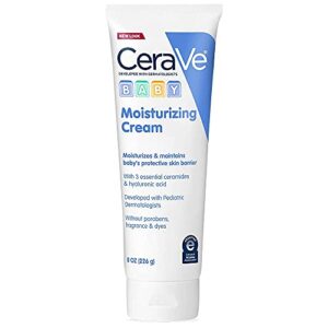 cerave baby cream | gentle moisturizing cream with ceramides | fragrance, paraben, dye & phthalates free | rich & non-greasy feel | gentle baby skin care | 8 ounce