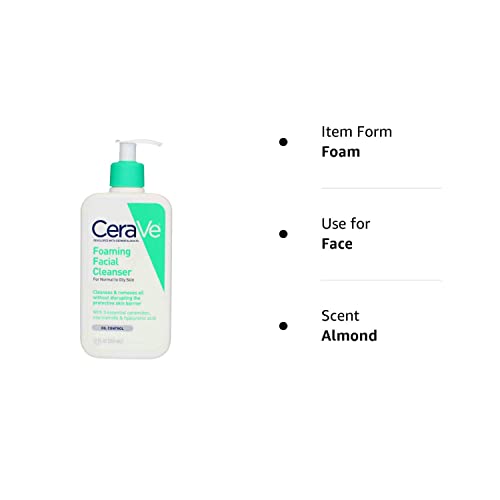 CeraVe Foaming Facial Cleanser, 12 Ounce