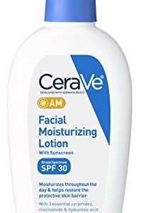 CeraVe Facial Moisturizing Lotion AM SPF 30 | 3 Ounce | Daily Face Moisturizer with SPF | Fragrance Free