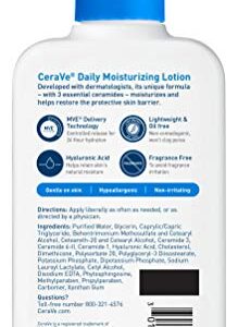 CeraVe Daily Moisturizing Lotion | 8 Ounce | Face & Body Lotion for Dry Skin with Hyaluronic Acid | Fragrance Free