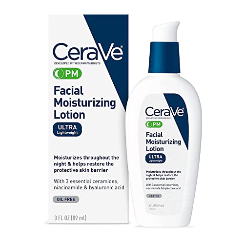 Cerave Facial Moisturizing Lotion for Nighttime, Ultra Lightweight, 3 Oz, 3 Ounces