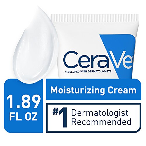 CeraVe Moisturizing Cream | 1.89 Ounce | Travel Size Face and Body Moisturizer for Dry Skin , ivory