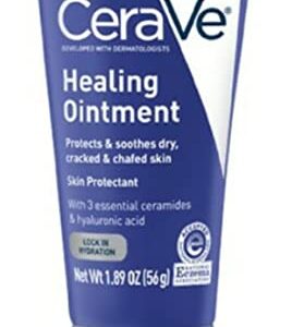 CeraVe Healing Ointment Bundle - Conatins 12 oz Tub and 1.89 oz Travel Size Tube - Protects and Soothes Dry, Cracked, and Chafed Skin