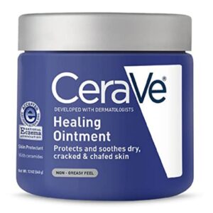 CeraVe Healing Ointment Bundle - Conatins 12 oz Tub and 1.89 oz Travel Size Tube - Protects and Soothes Dry, Cracked, and Chafed Skin