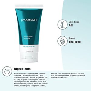 ProactivMD Ultra Gentle Face Cleanser - Daily Facial Wash for Sensitive Skin, Soothing Green Tea Cleanser for All Skin Types - 6 oz.