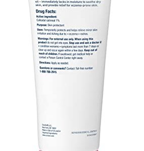 CeraVe Eczema Relief Creamy Body Oil | Anti Itch Cream for Eczema | Moisturizer for Dry Skin with Colloidal Oatmeal, Ceramides and Safflower Oil | 3.4 Ounce