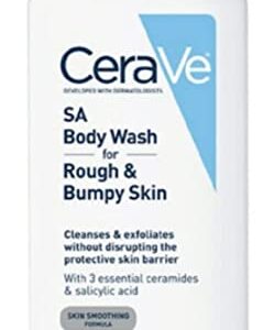 CeraVe SA Skin Care for Rough and Bumpy Skin Bundle - SA Body Wash (10 fl oz) and SA Moisturizing Lotion (8 fl oz) - Skin Smoothing Formula with Salicylic Acid