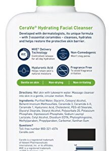 CeraVe Hydrating Facial Cleanser for Daily Face Washing