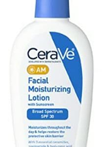 CeraVe Daily Skincare Facial Bundle - CeraVe Foaming Facial Cleanser (12 oz), AM CeraVe Facial Moisturizing Lotion with Sunscreen (2 oz), and PM Facial Moisturizing Lotion (2 oz)