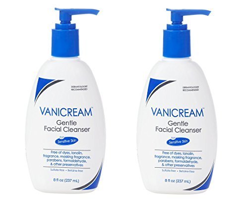 Vanicream Gentle Facial Cleanser for Sensitive Skin, 8 fl oz pack of 2