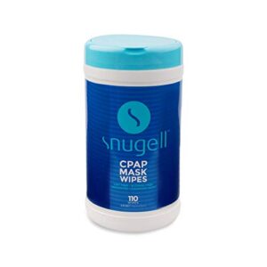 CPAP Mask Wipes by Snugell | 330 Count | Unscented | 100% Soft Cotton | Lint & Alcohol Free | Skin Safe with Aloe Vera | Easy Opening Canister | Clean CPAP Mask, Tube & Devices (3)