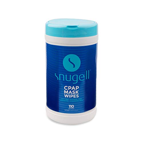 CPAP Mask Wipes by Snugell | 330 Count | Unscented | 100% Soft Cotton | Lint & Alcohol Free | Skin Safe with Aloe Vera | Easy Opening Canister | Clean CPAP Mask, Tube & Devices (3)