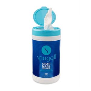 CPAP Mask Wipes by Snugell | 330 Count | Unscented | 100% Soft Cotton | Lint & Alcohol Free | Skin Safe with Aloe Vera | Easy Opening Canister | Clean CPAP Mask, Tube & Devices (3)