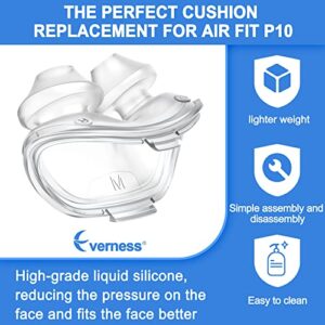 Everness 2 Packs Replacement Set for P10 Series, Includes 2PCS Cushions (M) & Most You Need in One Pack, Snug Fit & Great Value Replacement Supplies (M)