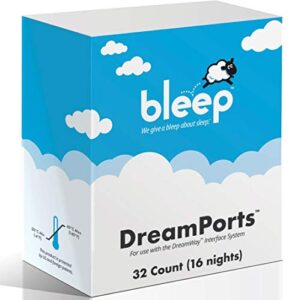 bleep dreamports (32 count box)- mask replacement | 16 night pack | breath easier | mask-freesolution | made in the usa