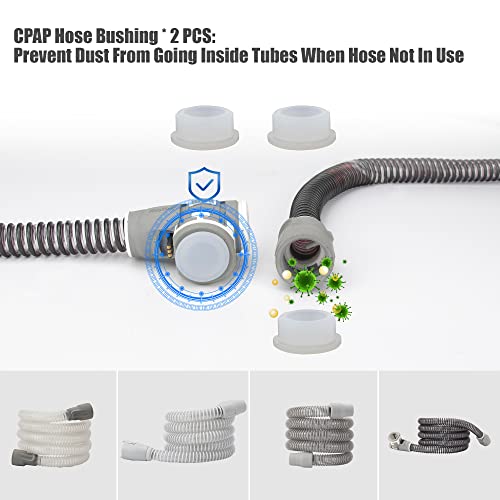 CPAP Hose Tube Holder Support Clamp Clip Hook Support Bedside Storage Kit_Metal Structure Strong_5.6 ft Max High_Angle Height Adjustable_Prevent Hose Loose Tangle Air Leakage During Sleep