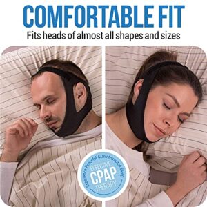 AVEELA Anti Snoring Chin Strap for CPAP Users | Large | Keep Mouth Closed While Sleeping | Adjustable Premium Snore Stopper Head Strap for Men and Women | Itch-Free Material for Uninterrupted Sleep