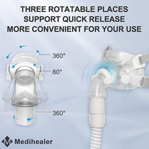 Medihealer Replacement Swivel Elbow Strap Kit for Airfit F30, Including Swivel Elbow Connector for F20/F30 and Adjustment Strap for F30 and Strap Clips, Great Value Supplies