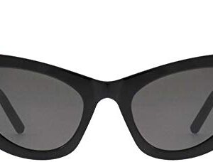 SAINT LAURENT Women's SL 213 Lily Sunglasses, Black/Solid Grey, One Size