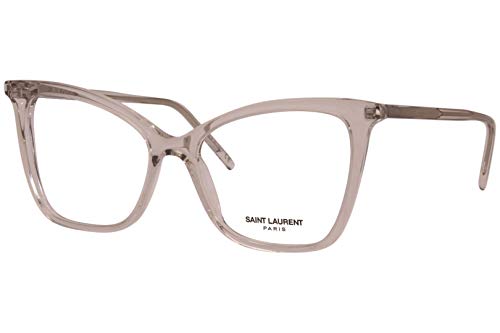 Saint Laurent SL386 003 Eyeglasses Women's Beige/Transparent Optical Frame 53mm