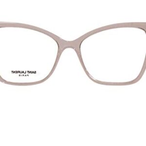 Saint Laurent SL386 003 Eyeglasses Women's Beige/Transparent Optical Frame 53mm