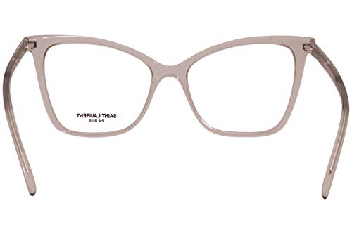 Saint Laurent SL386 003 Eyeglasses Women's Beige/Transparent Optical Frame 53mm