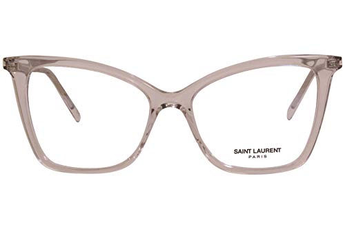 Saint Laurent SL386 003 Eyeglasses Women's Beige/Transparent Optical Frame 53mm