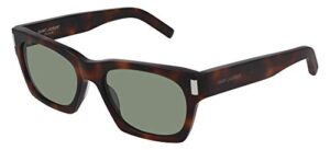 saint laurent sl 402 dark havana/green 54/18/145 unisex sunglasses