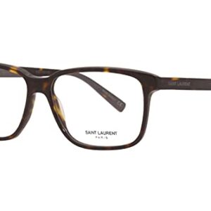 SAINT LAURENT SL-458 005 Eyeglasses Men's Havana/Silver Full Rim Square 58mm