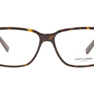 SAINT LAURENT SL-458 005 Eyeglasses Men's Havana/Silver Full Rim Square 58mm