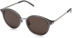 saint laurent women’s sl 57 sunglasses, opale grey/brown, one size