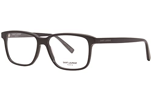 SAINT LAURENT SL-458 004 Eyeglasses Men's Black/Silver Full Rim Square 58mm