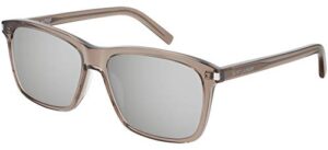 saint laurent sl 339-005 brown/silver mirrored men’s sunglasses