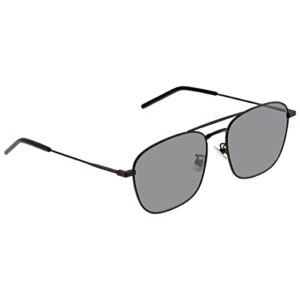 saint laurent silver pilot unisex sunglasses sl 309 010 58