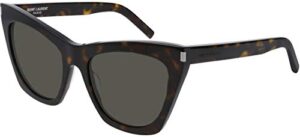 saint laurent woman sunglasses tortoise frame, grey lenses, 55mm