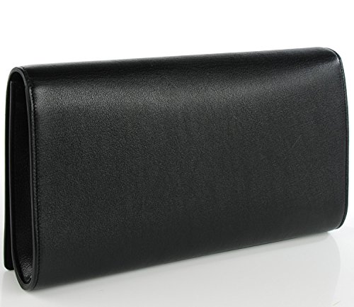 YSL Yves Saint Laurent Women's Leather Large Belle de Jour Clutch - Black