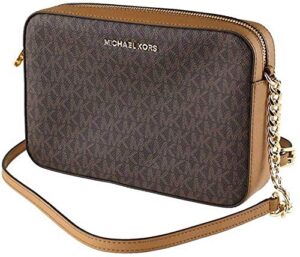 michael kors women’s jet set item lg crossbody (brown)