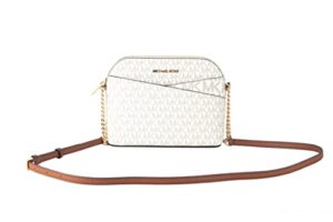 michael kors jet set medium crossbody leather handbag (vanilla)