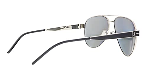 SAINT LAURENT Saint Laurent Grey Aviator Sunglasses SL M5300360 Black 60 13 145