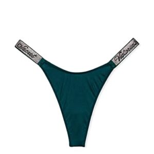 Victoria's Secret Very Sexy Shine Strap Thong Panty, Deepest Green, Small