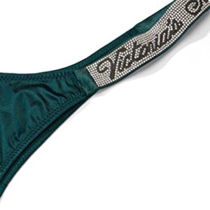 Victoria's Secret Very Sexy Shine Strap Thong Panty, Deepest Green, Small