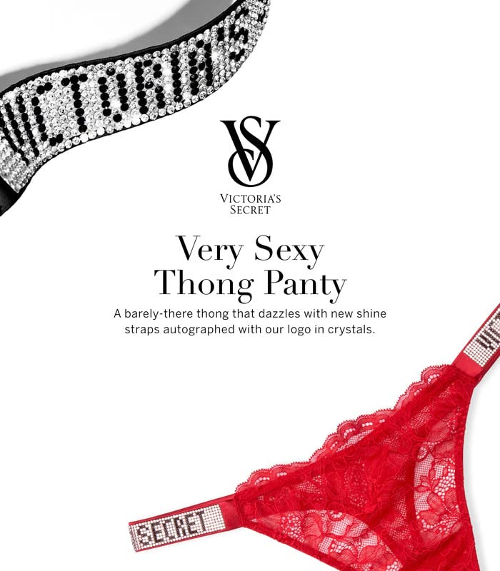 Victoria's Secret Very Sexy Shine Strap Thong Panty, Deepest Green, Small