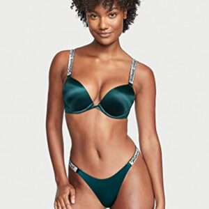 Victoria's Secret Very Sexy Shine Strap Thong Panty, Deepest Green, Small