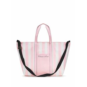 victoria`s secret stripe weekender tote bag