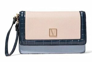 victoria’s secret colorblock blush the victoria tech wristlet wallet (colorblock blush)