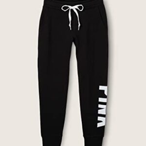 Victoria's Secret Pink Fleece Joggers, Pure Black, XX-Large