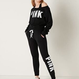 Victoria's Secret Pink Fleece Joggers, Pure Black, XX-Large