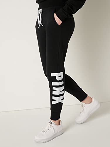 Victoria's Secret Pink Fleece Joggers, Pure Black, XX-Large